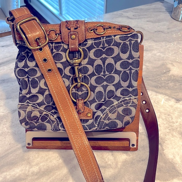 Coach | Bags | Coach Dark Denim Signature Crossbody Bagpurse | Poshmark